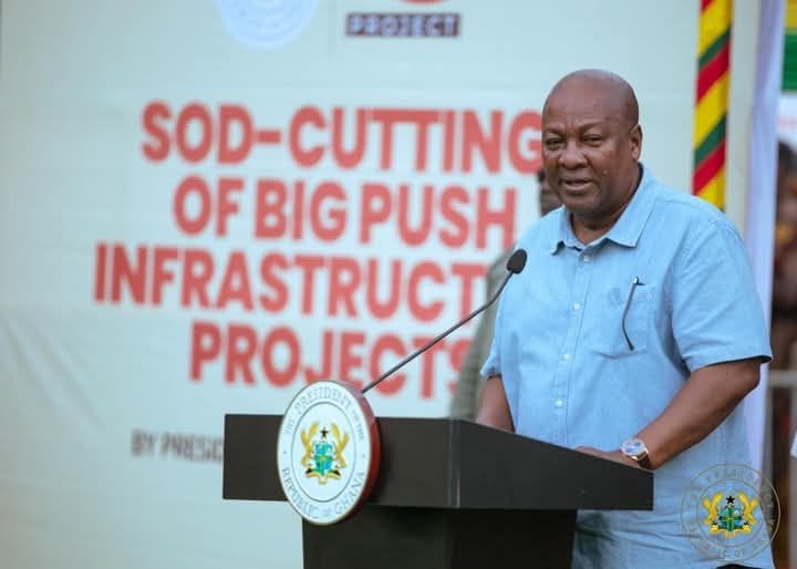 Mahama cuts sod for Atimpoku–Aflao road project under 'Big Push'
