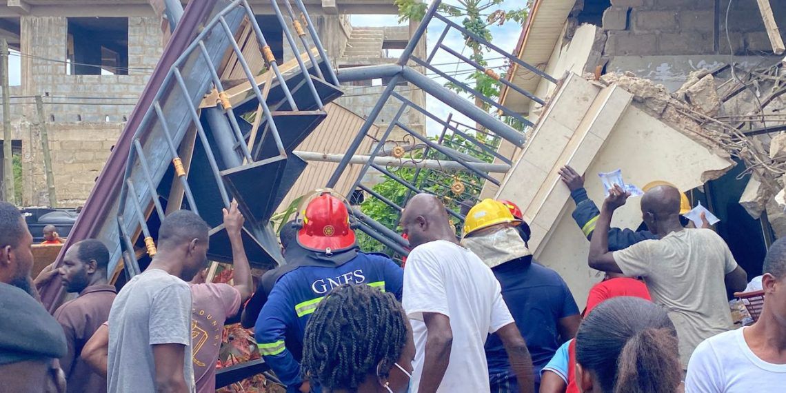 One trapped as building collapse at Kasoa New Market